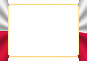 Horizontal frame and border with palestine flag Vector Image