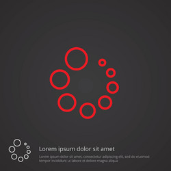 Loading icon red logo symbol element Royalty Free Vector