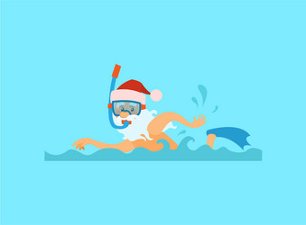 Santa Swimming Vector Images (over 360)