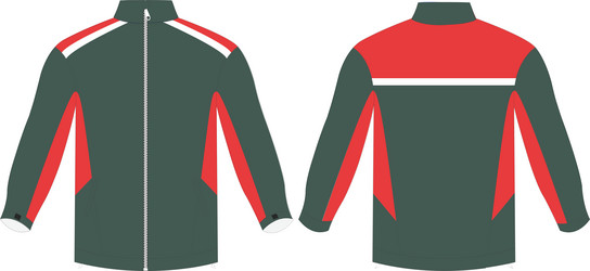 Tracksuit top mock ups Royalty Free Vector Image