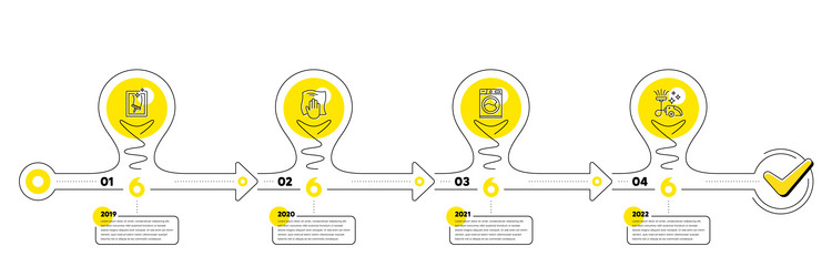Cleaning infographic 4 steps timeline workflow Vector Image