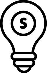 Dollar money currency light bulb investment logo Vector Image