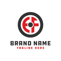 Ef monogram logo with diamond shape and triangle Vector Image