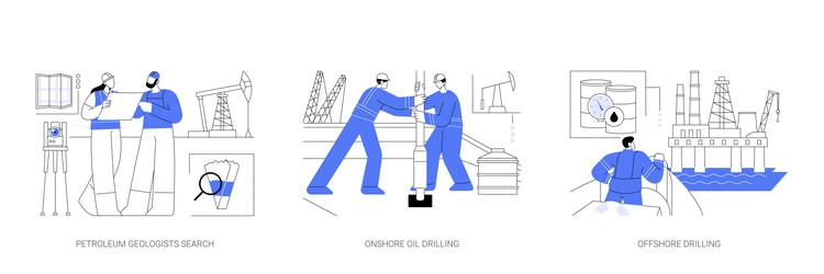 Oil rig abstract concept Royalty Free Vector Image