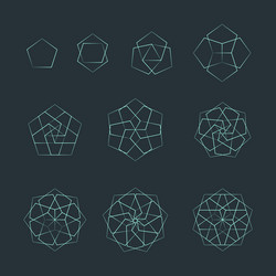 Sacred geometry shapes spirituality alchemy Vector Image