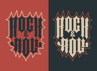 Rock lettering poster or t-shirt design Royalty Free Vector