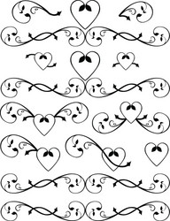 Floral scroll set Royalty Free Vector Image - VectorStock