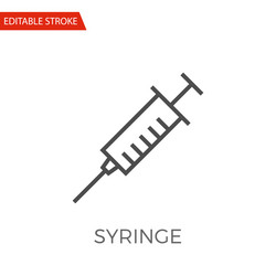 Medicine syringe cartoon Royalty Free Vector Image