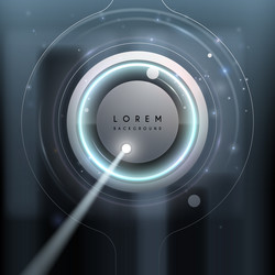 Computer microchip with light effects background Vector Image