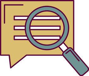 Speech bubble with magnifying glass Royalty Free Vector