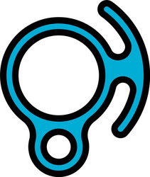 Alpinist descender icon Royalty Free Vector Image