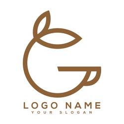 B letter coffee cup logo Royalty Free Vector Image