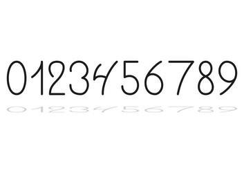 Hand drawing numbers Royalty Free Vector Image