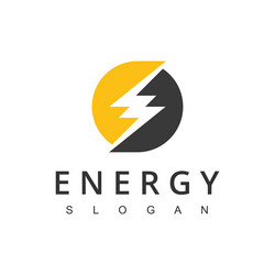 Flash logo energy power design template Royalty Free Vector