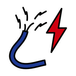 Electric wires single core and multicore set Vector Image