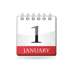 January calendar flat Royalty Free Vector Image