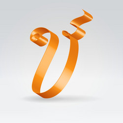 Silk ribbon letter abc Royalty Free Vector Image