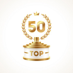 Top 10 award emblem golden logo Royalty Free Vector Image