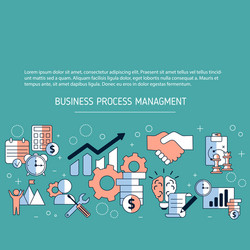 Business process management concept Royalty Free Vector
