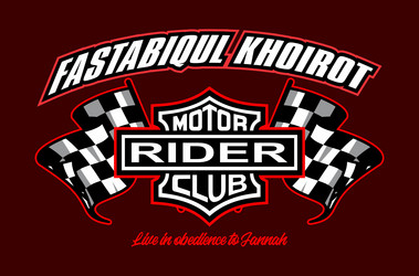 Checkered Circle Racing Logos Royalty Free Vector Image