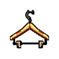 Rack hanger clothes game pixel art Royalty Free Vector Image