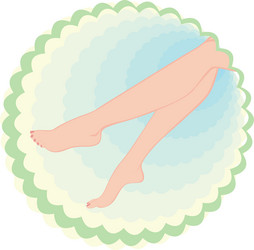 Beautiful bare woman feet and legs isolated Vector Image