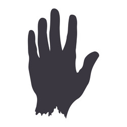 Handprint paint colors craft Royalty Free Vector Image