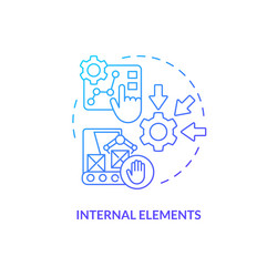 Internal elements concept icon Royalty Free Vector Image
