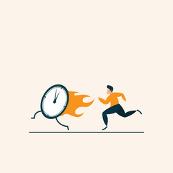 Running clock Royalty Free Vector Image - VectorStock
