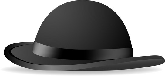 Red bowler hat Royalty Free Vector Image - VectorStock