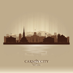 Carson city nevada skyline silhouette Royalty Free Vector