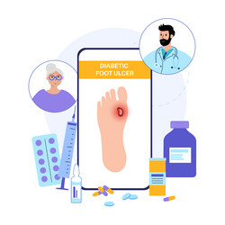 Diabetic foot ulcers Royalty Free Vector Image