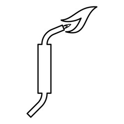 Gas burner blowtorch with flame industrial Vector Image