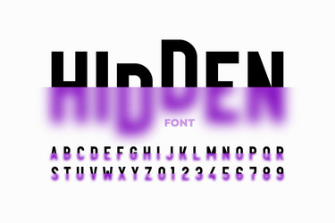 Hidden font Royalty Free Vector Image - VectorStock