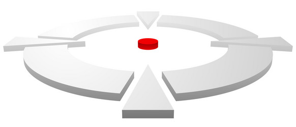 Cross hair target mark symbol with red dot Vector Image