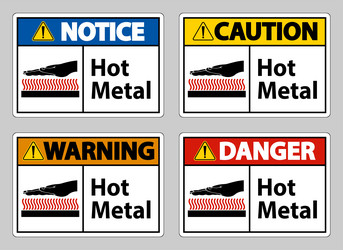 Hot metal symbol sign isolated on white background