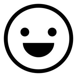 Simple smile icon or fun Royalty Free Vector Image