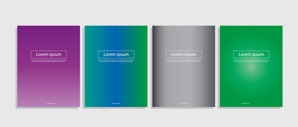 A4 covers collection with modern abstract color Vector Image