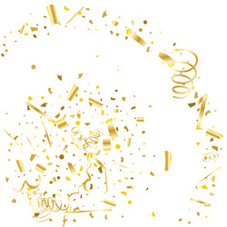 Christmas golden confetti falling shiny glitter Vector Image