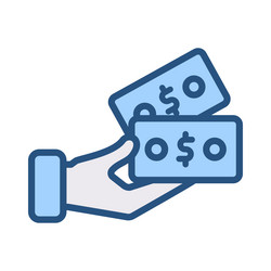 Hand cash icon Royalty Free Vector Image - VectorStock