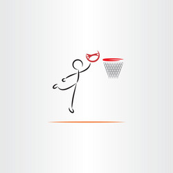 Basketball jump Royalty Free Vector Image - VectorStock
