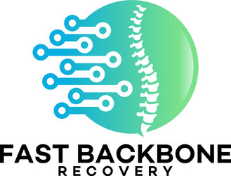 Backbone logo designs symbol iconic care Vector Image