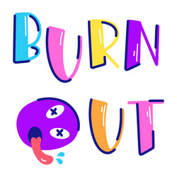 Burn word Royalty Free Vector Image - VectorStock