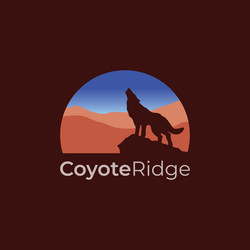Coyote ridge logo Royalty Free Vector Image - VectorStock