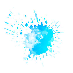 Ink drop round ragged inkblot Royalty Free Vector Image