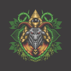 Baphomet demon 666 Royalty Free Vector Image - VectorStock