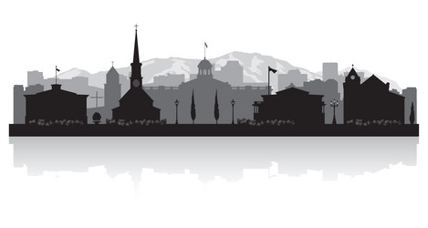 Carson city nevada skyline silhouette Royalty Free Vector