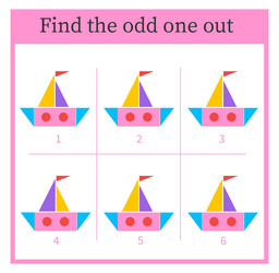 Find the odd one out visual logic puzzle Vector Image