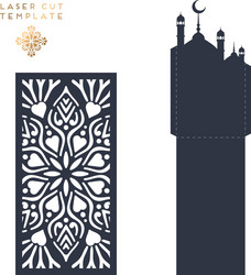 Laser cut islamic pattern Royalty Free Vector Image