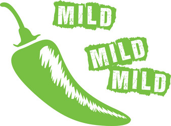 Chilli hot mild medium Royalty Free Vector Image